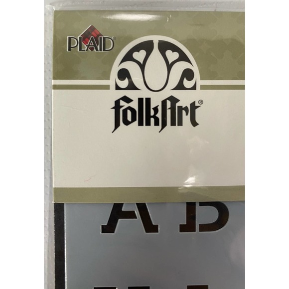 Plaid | Office | Nip Plaid Folk Art Alphabet Painting Stencil | Poshmark